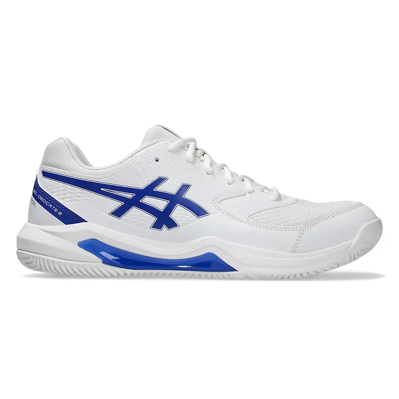 ASICS Padel Shoes Gel Dedicate 8 White Dark Cobalt – ELPADEL